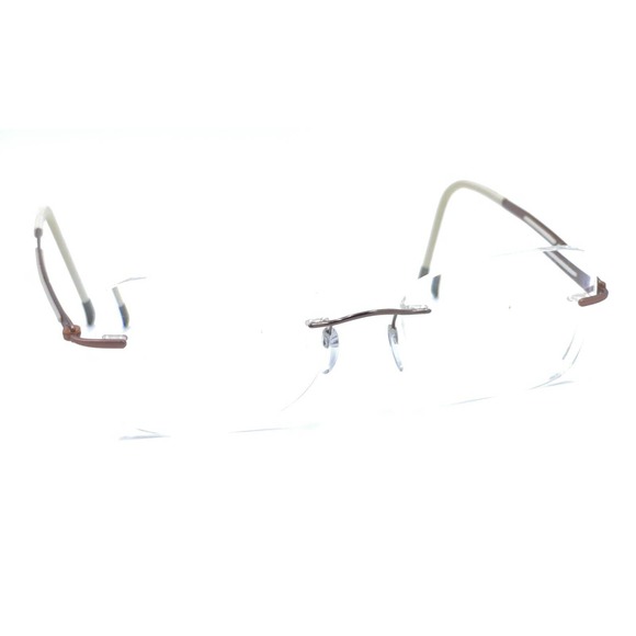 Silhouette | Accessories | Silhouette 5263 4 6063 Brown Rimless Eyeglasses Frames 45 Titanium ...